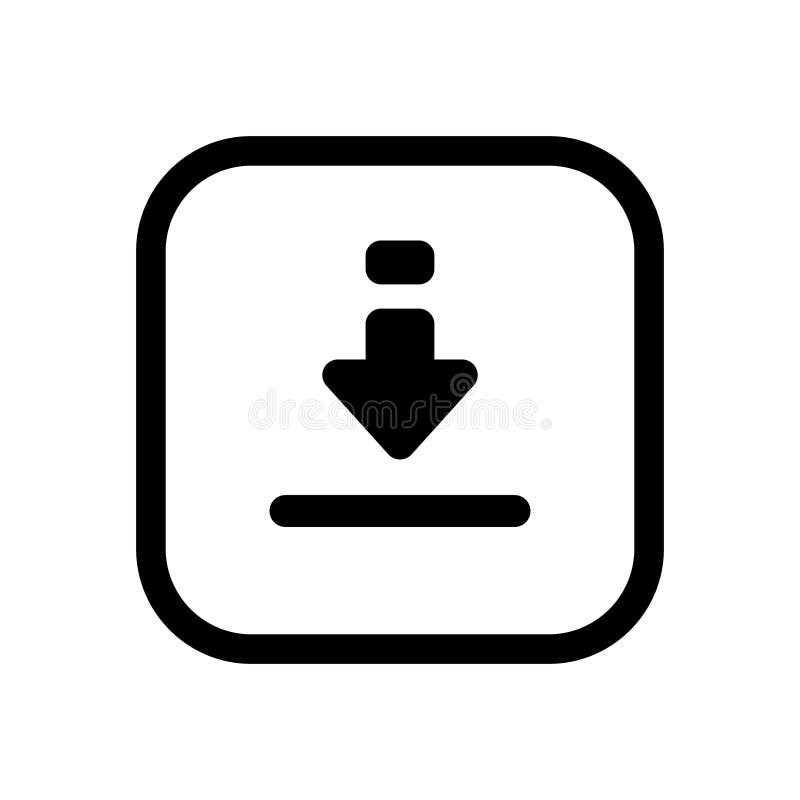 Download Icon Vector. Upload Button Illustration. Load Symbol or Logo ...