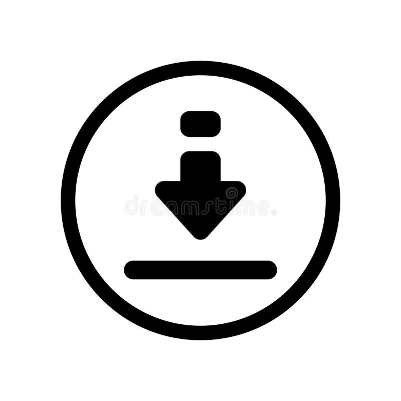 Download Icon Vector. Upload Button Illustration. Load Symbol or Logo ...