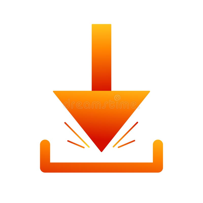 Orange Download Web Buttons Isolated on White. Stock Vector ...