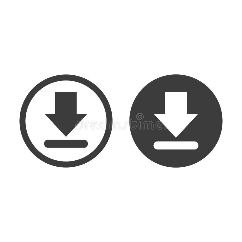 Download Icon on White Background Stock Illustration - Illustration of ...