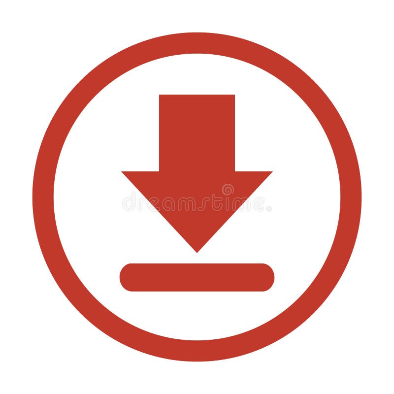 Download Icon on White Background Stock Illustration - Illustration of ...