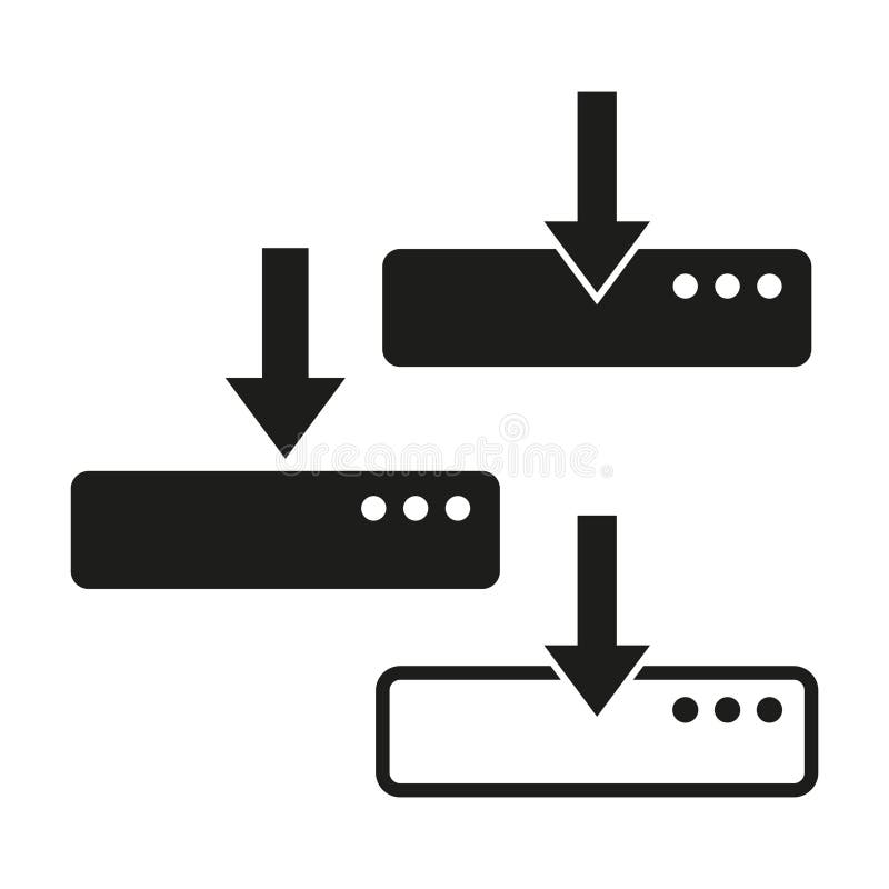 Download Icons Set. Arrows with Buttons. Data Transfer Symbols. Simple ...