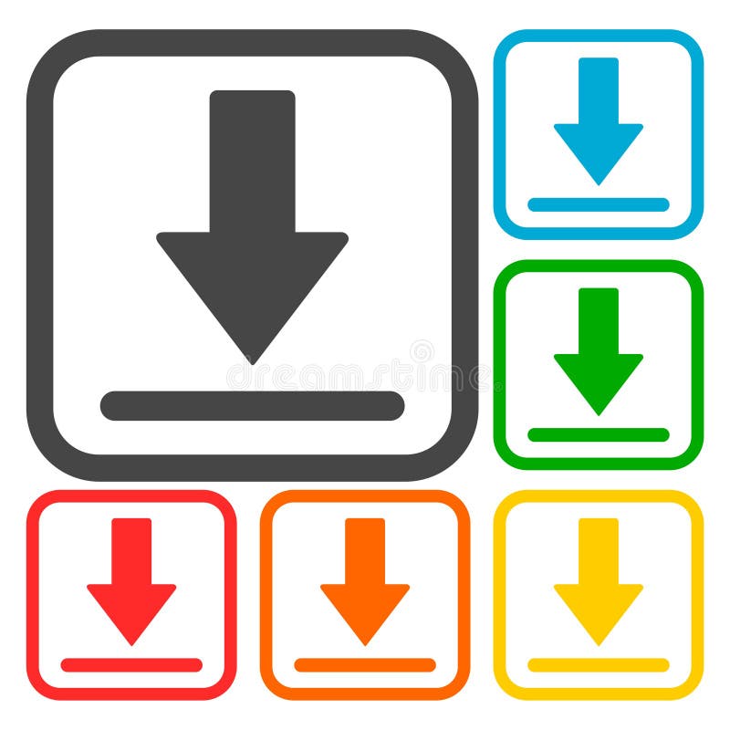 Download icons set stock vector. Illustration of game - 91162593