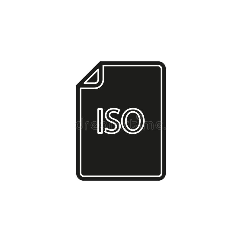 Download ISO Document Icon - Vector File Format Symbol Stock ...