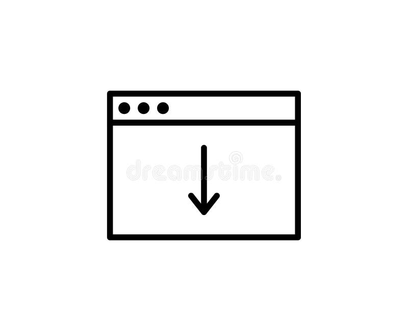 Download line icon stock vector. Illustration of computer - 187830318