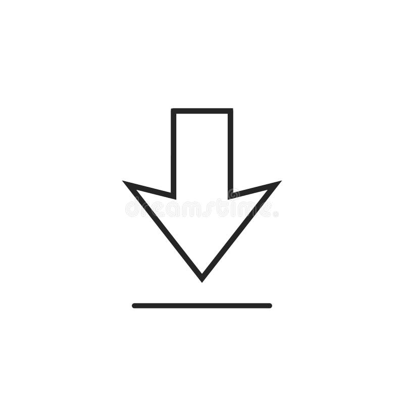 Download Line Icon White Background. Downloading Vector Icon Stock ... Download Line Icon White Background. Downloading Vector Icon Stock ...
