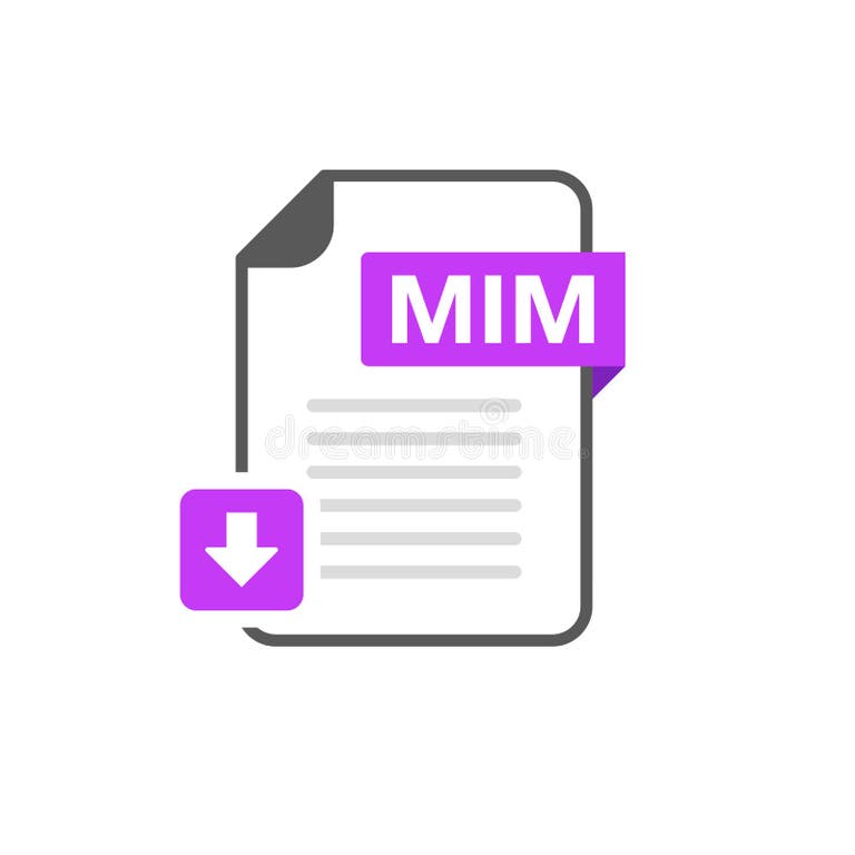 Download MIM File Format, Extension Icon Stock Illustration ...