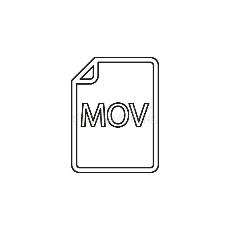 Download MOV Document Icon - Vector File Format Stock Vector ...