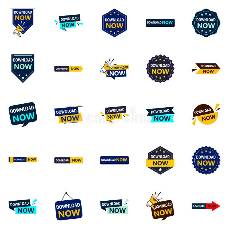 Download Now Banners Pack of 25 Bright and Eyecatching Designs Stock ...