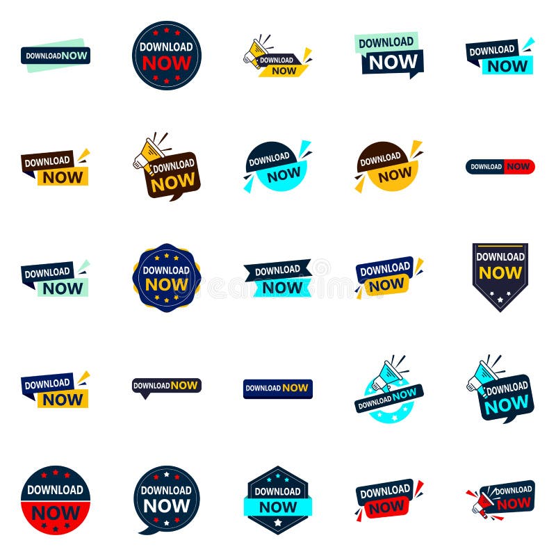 Download Now Graphics Pack 25 Designs Included Stock Vector ...