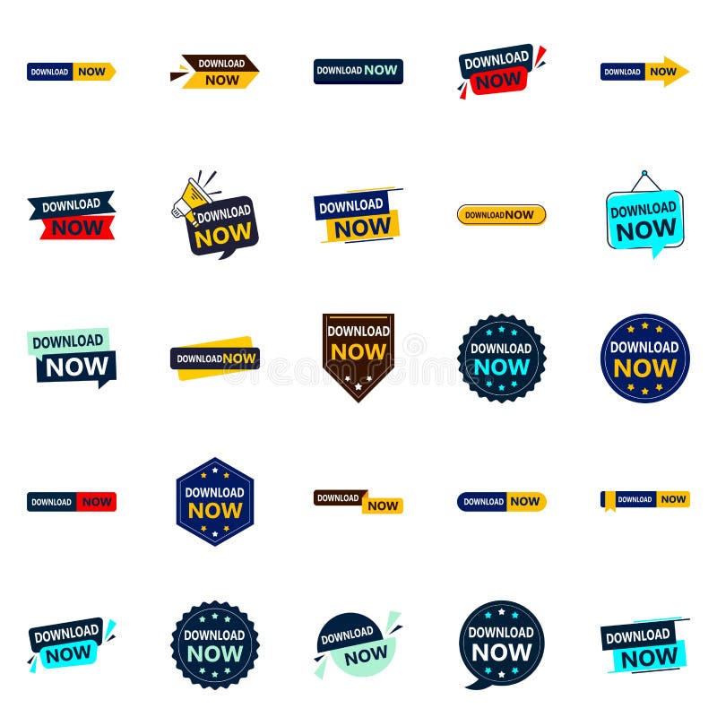 Download Now Graphics Pack with 25 Different Design Elements Stock Vector - Illustration of ...