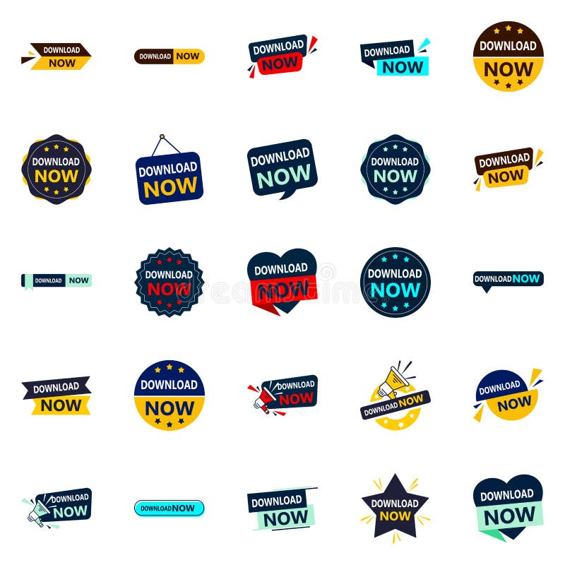 Download Now Pack 25 Customizable Designs Stock Vector - Illustration ...