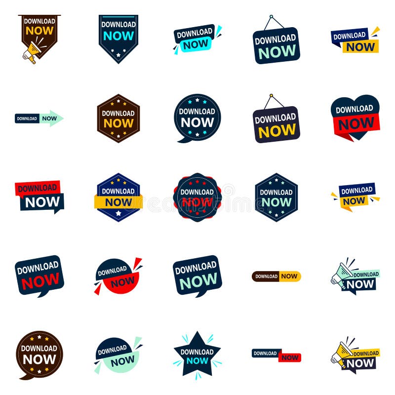 Download Now Set 25 Different Design Choices Stock Vector ...