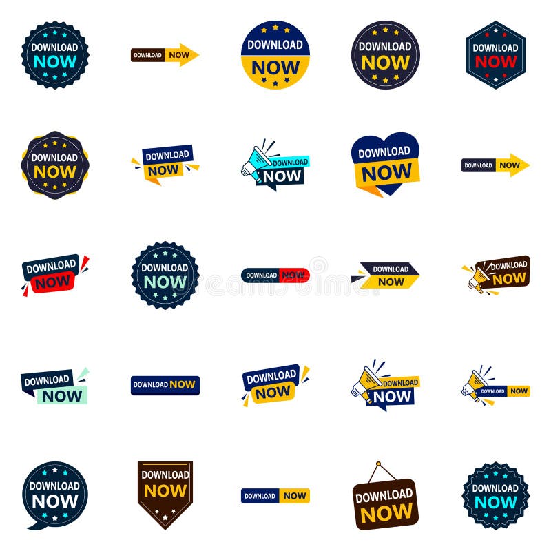 Download Now Vector Pack 25 Different Designs Stock Vector ...