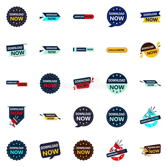 Download Now Vector Pack 25 Different Designs Stock Vector ...