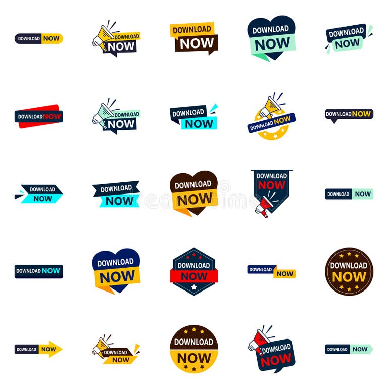 Download Now Vector Pack 25 Different Designs Stock Vector ...