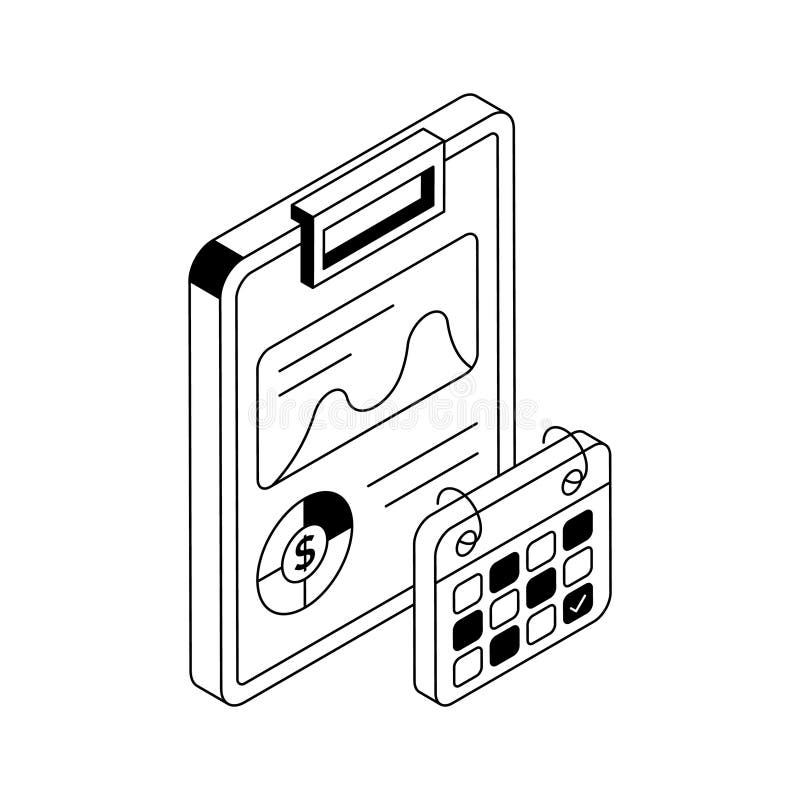 Download Our Isometric Icon of Financial Plan Stock Vector ...