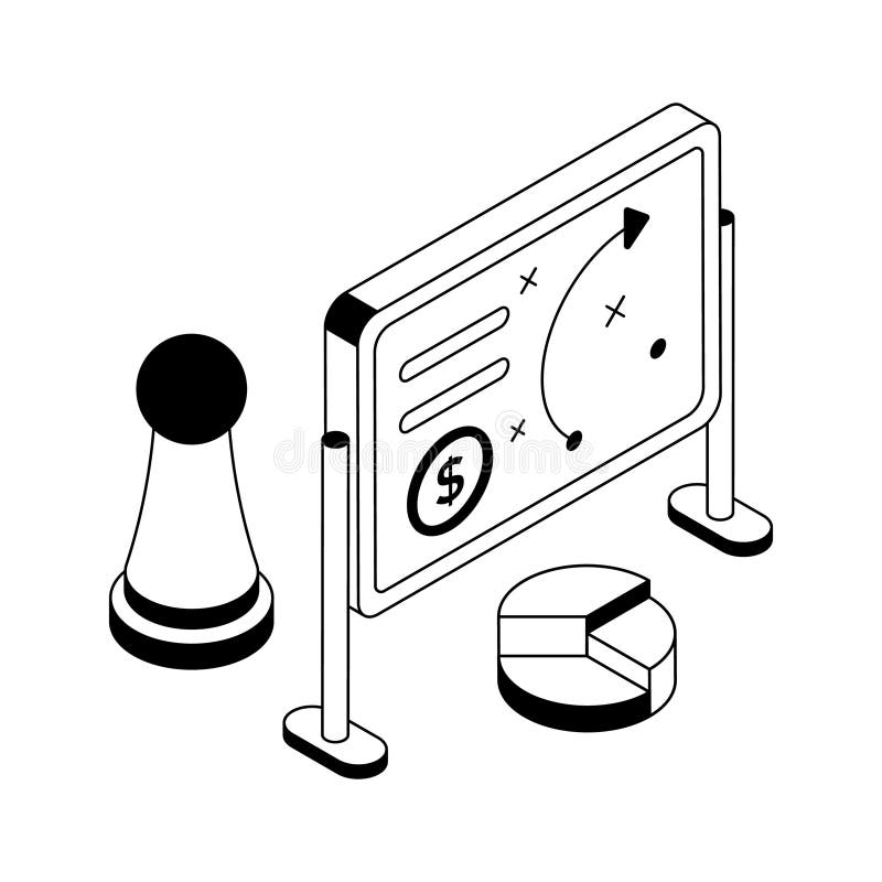 Download Our Isometric Icon of Sales Strategy Stock Vector ...