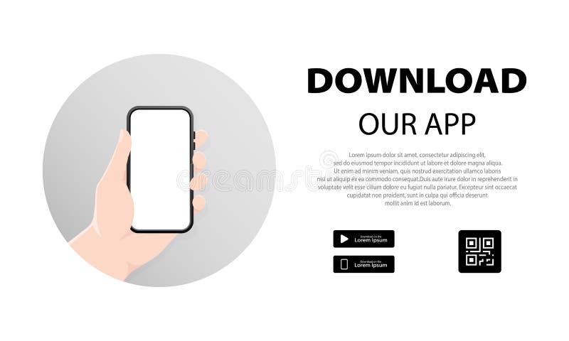 Download Page of the Mobile App. Empty Screen Smartphone for You App ...