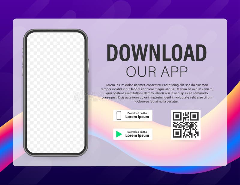Download Page of the Mobile App. Empty Screen Smartphone for You App ...