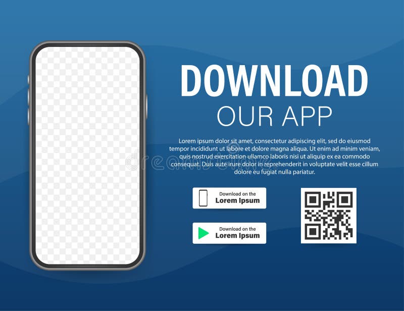 Download Page of the Mobile App. Empty Screen Smartphone for You App ...