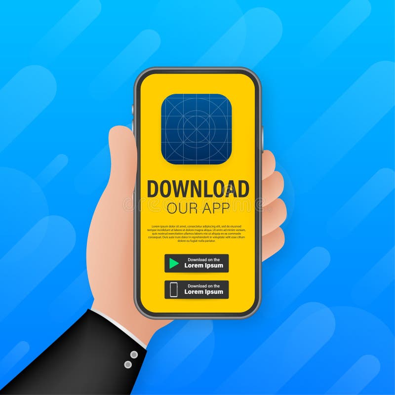 Download Page of the Mobile App. Empty Screen Smartphone for You App ...