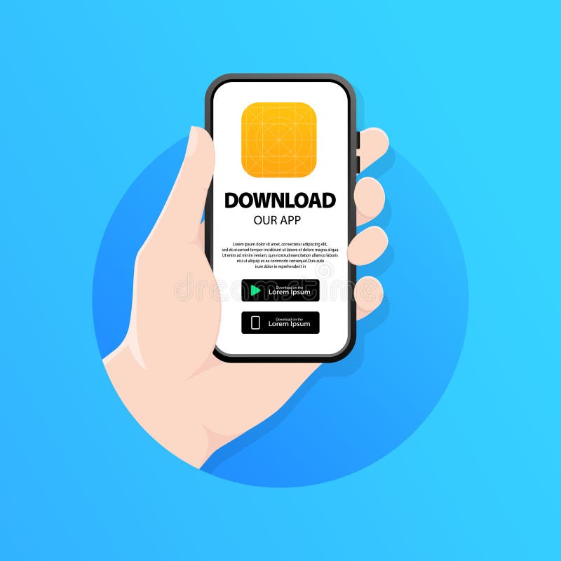 Download Page of the Mobile App. Empty Screen Smartphone for You App ...