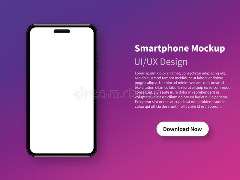 Download Page of the Mobile App. Empty Screen Smartphone for You App ...