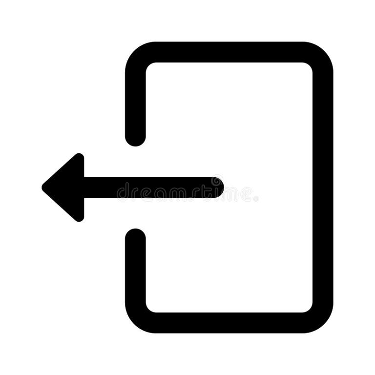 Logout Icon for Web User Interface Design Stock Vector - Illustration ...