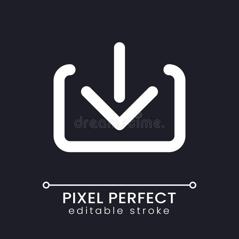Copy Pixel Perfect White Linear Ui Icon for Dark Theme Stock Vector - Illustration of copy, dark ...