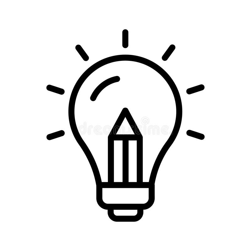 Download this Premium Vector of Creative Writing, Creative Idea Icon Stock Vector - Illustration ...