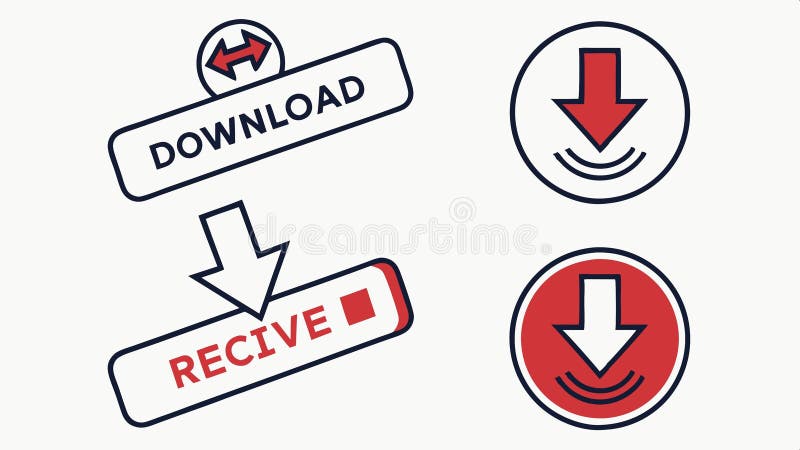 Download and Receive Buttons, Internet Actions, Digital Interaction ...
