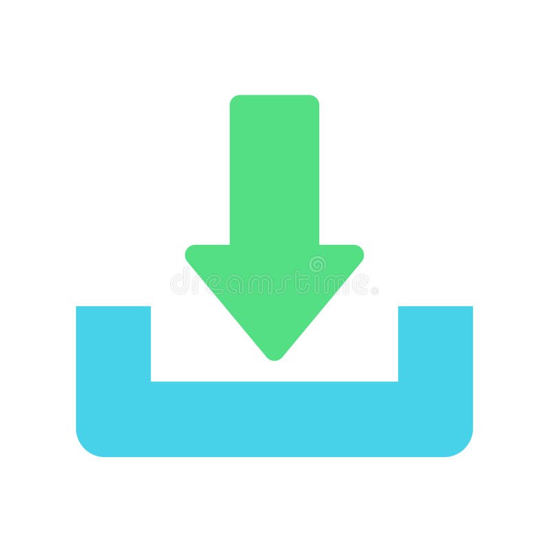 Download or Save Sign Icon. Flat Style Stock Illustration ...