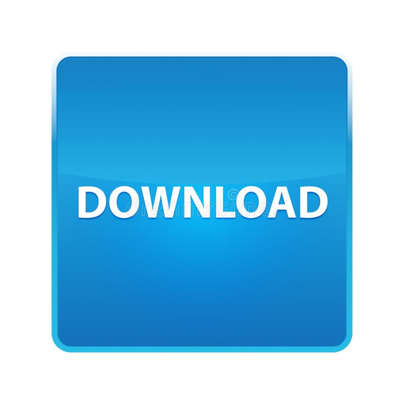 Download Shiny Blue Square Button Stock Illustration - Illustration of ...