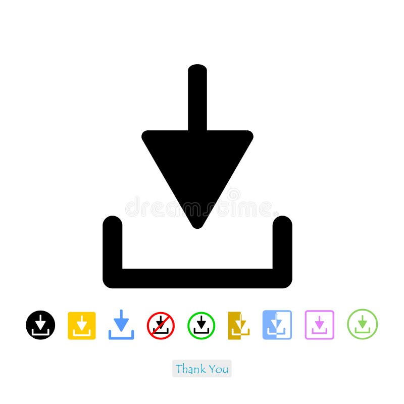 Download Sign in Flat Style Stock Vector - Illustration of download ...