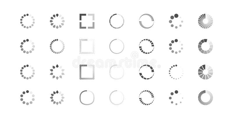 Download Sign Set. Load Icons Set. Load System. Data Load Stock Vector - Illustration of page ...
