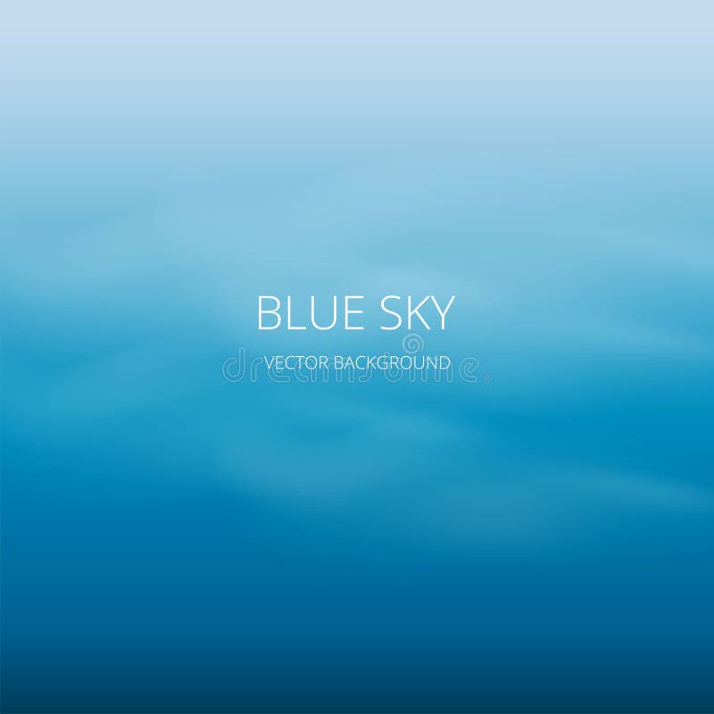 Realistic Blue Sky Vector Background Stock Illustration - Illustration ...