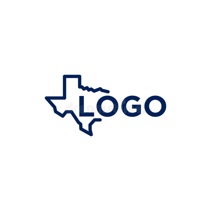 Texas Logo. Map of Texas with Us State Name and. Stock Vector ...