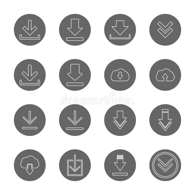 Download Thin Line Icons Set Stock Vector - Illustration of access ...