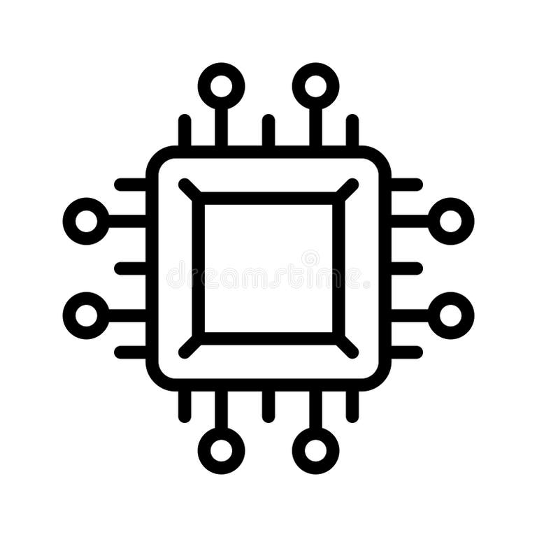 Download this Unique Icon of Ai Processor, Microprocessor Vector Stock ...
