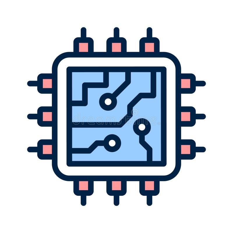 Download this Unique Icon of Ai Processor, Microprocessor Vector Stock ...