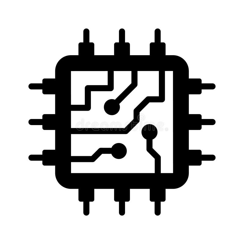 Download this Unique Icon of Ai Processor, Microprocessor Vector Stock ...