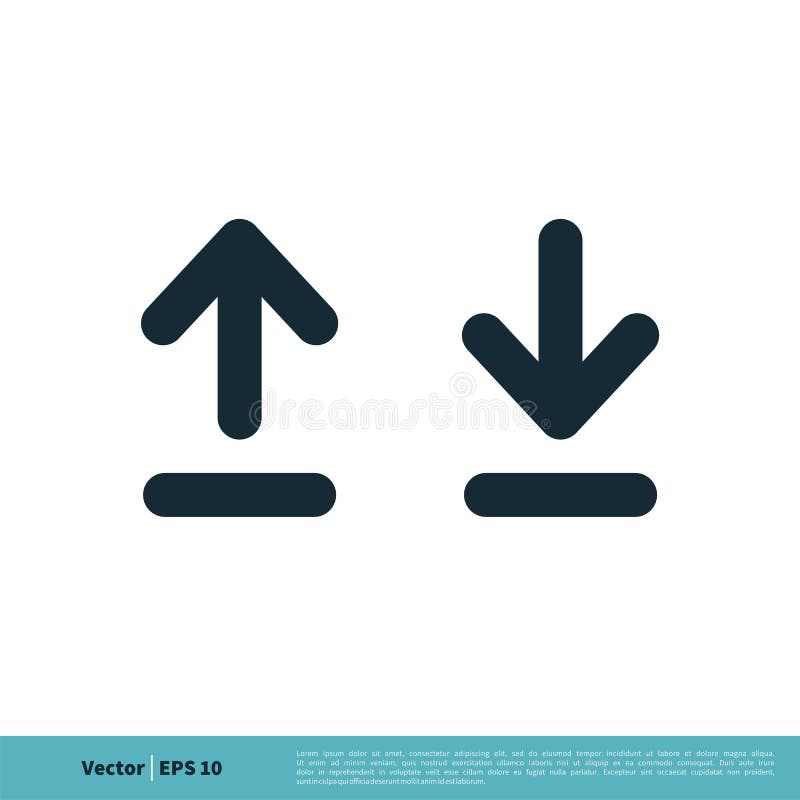 Download and Upload Arrow Icon Vector Logo Template Illustration Design ...