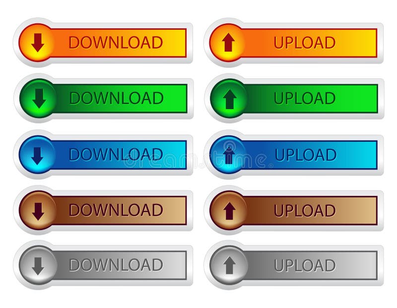 Download and upload button stock vector. Illustration of circle - 30829518