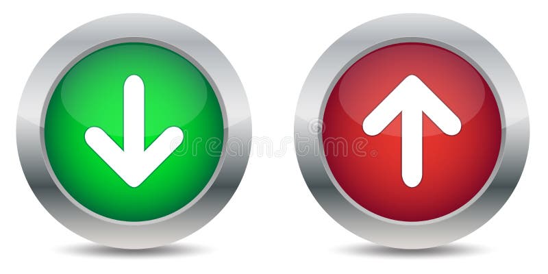 Download and Upload Buttons Stock Vector - Illustration of arrow, icons ...