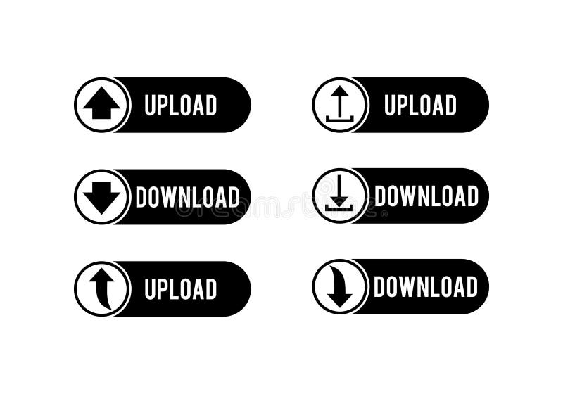 Download and Upload Buttons Useful for Web Design Purposes Stock Vector ...