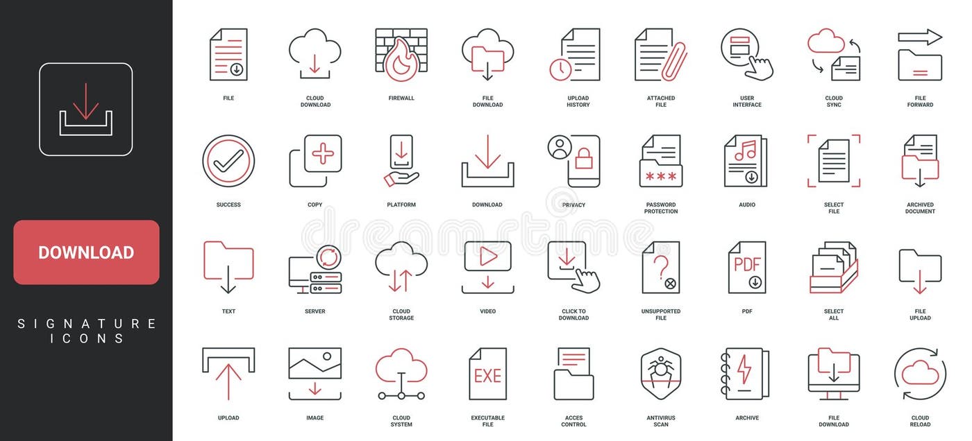 Folder Line Icon Set Stock Illustrations – 35,153 Folder Line Icon Set ...