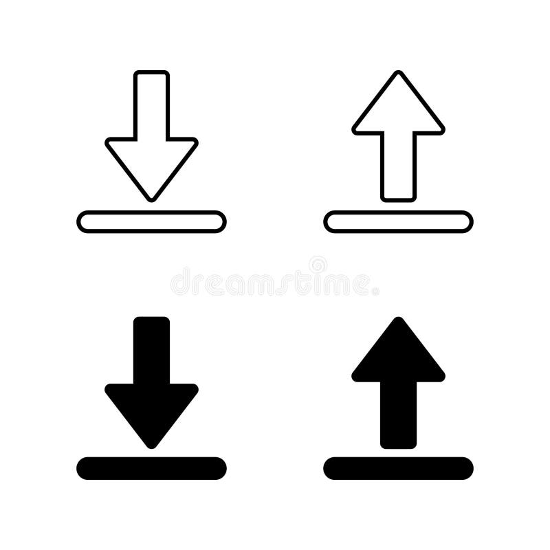 Download and Upload Icon in Generic Design. Downloading and Uploading ...
