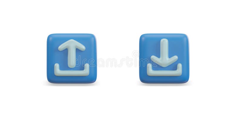 Download and Upload Icon. Load Internet Data Symbol. Clipping Path ...
