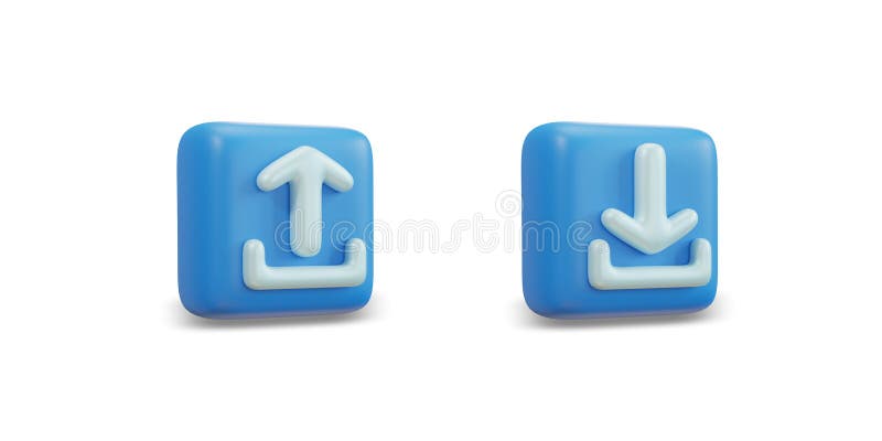 Download and Upload Icon. Load Internet Data Symbol. Clipping Path ...